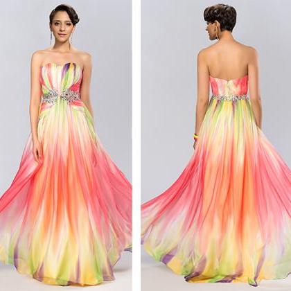 Colourful Prom Dress,long Prom Dress,sweetheart Cocktail Dress,long ...