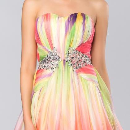 Colourful Prom Dress,long Prom Dress,sweetheart Cocktail Dress,long ...