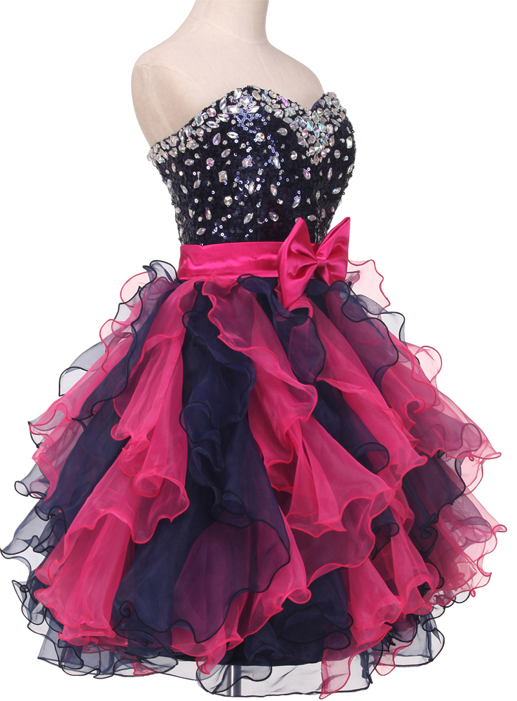 High Quality Short Chiffon Homecoming Dress, Zipper Homecoming Dress ...