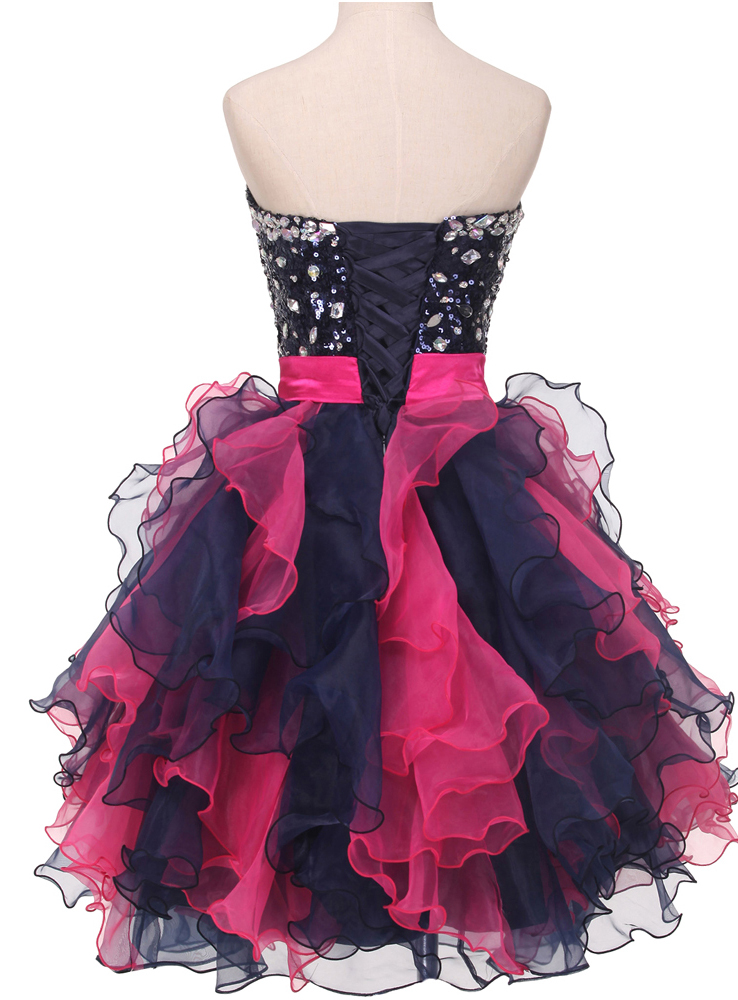 High Quality Short Chiffon Homecoming Dress, Zipper Homecoming Dress ...