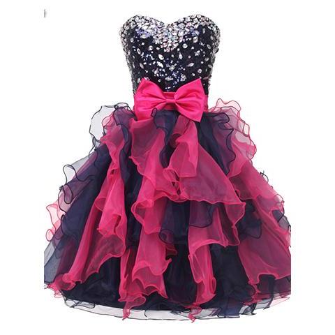 High Quality Short Chiffon Homecoming Dress, Zipper Homecoming Dress ...